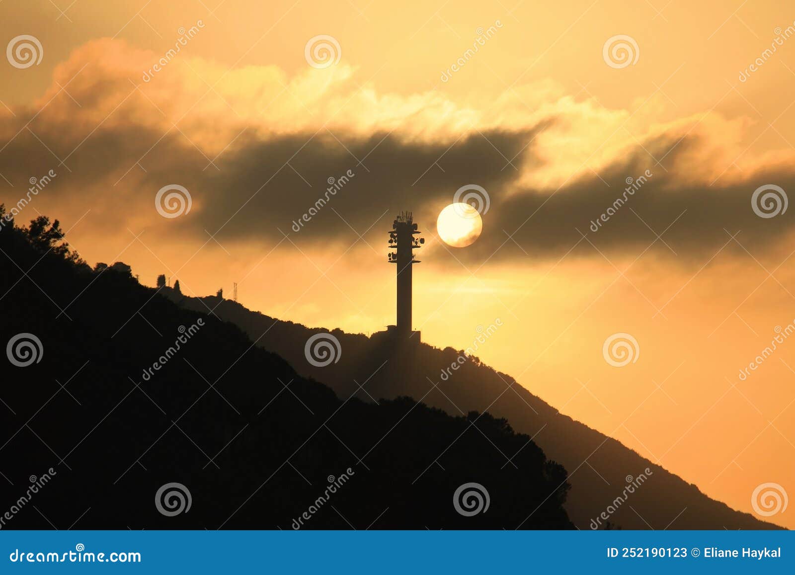 Transmission and Sun stock image. Image of industry - 252190123