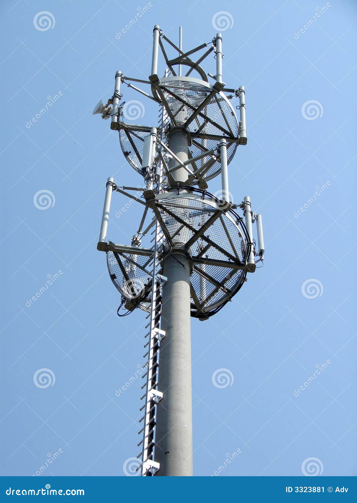 Transmission tower stock image. Image of radar, steel - 3323881