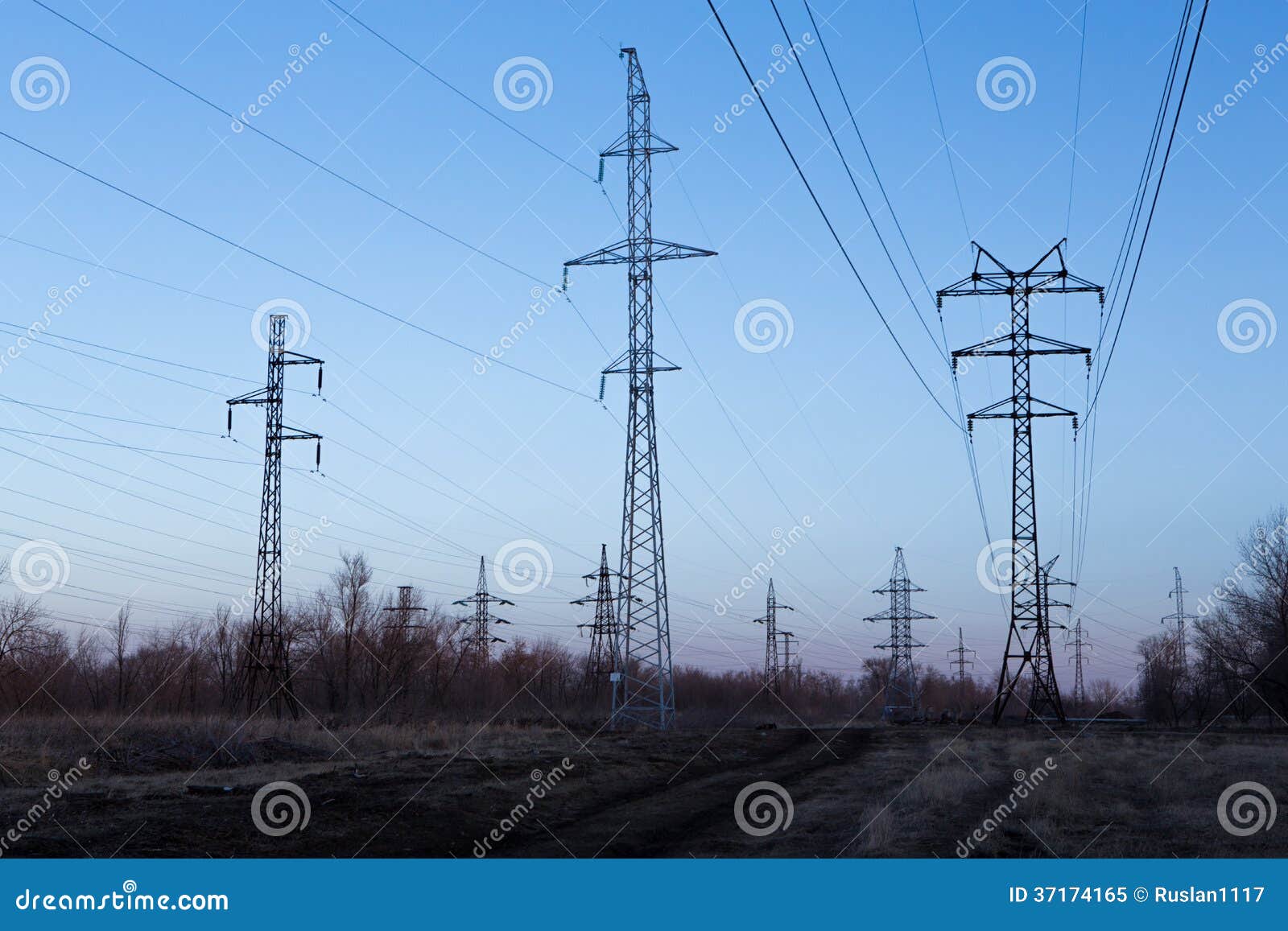 Transmission tower stock image. Image of electricity - 37174165