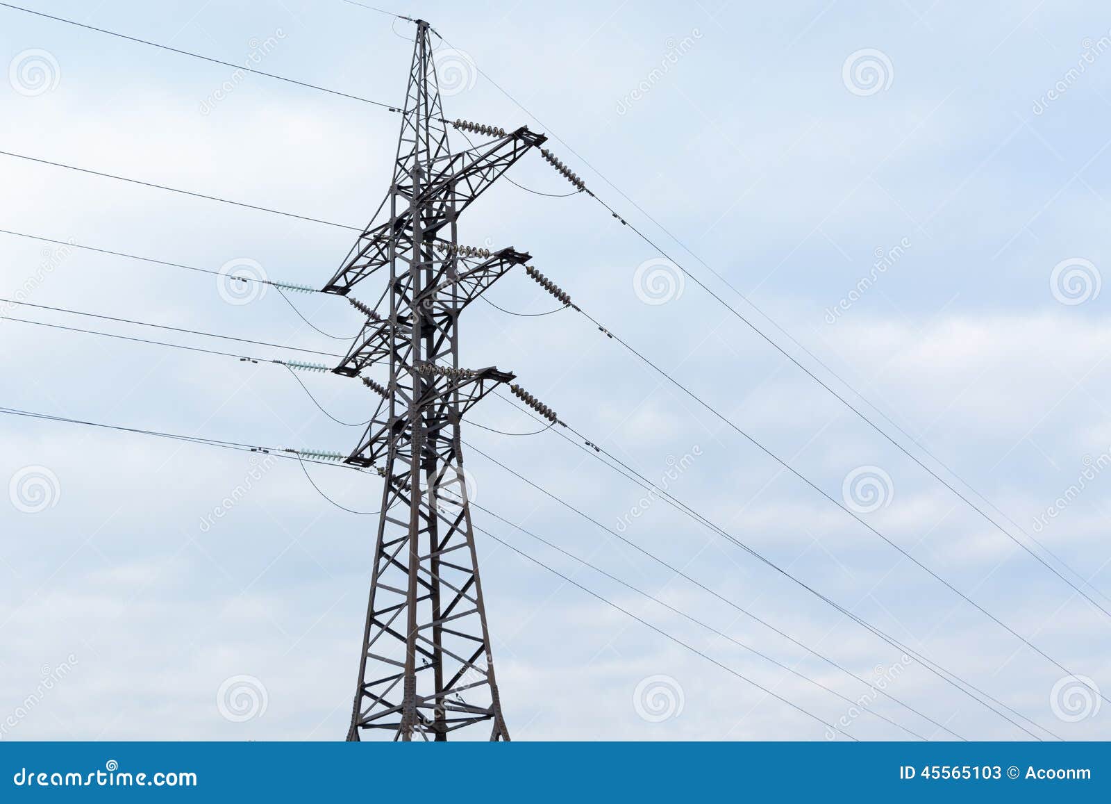 Transmission tower stock image. Image of overhead, tower - 45565103