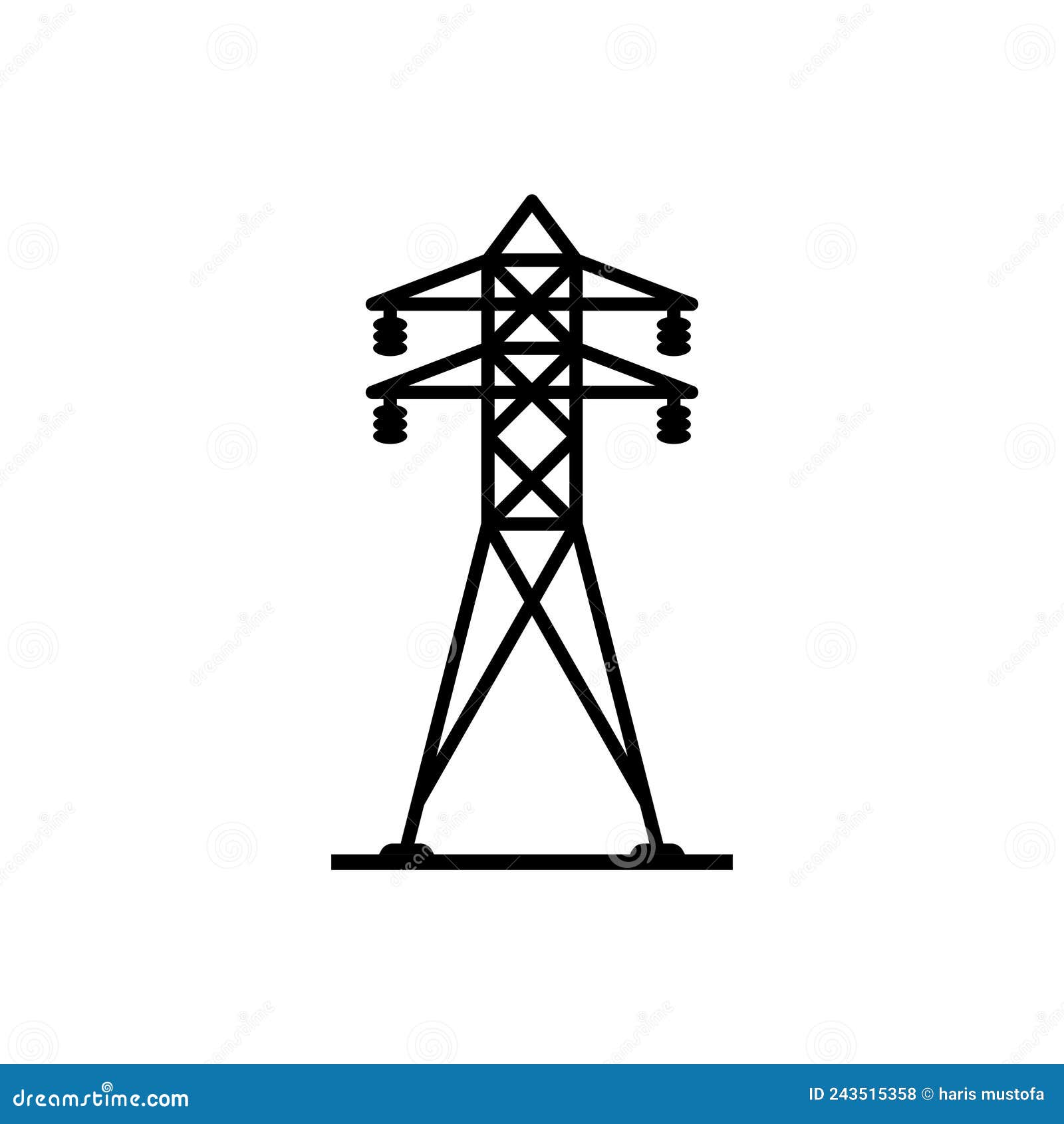 Transmission Tower Icon Design Template Vector Isolated Illustration ...