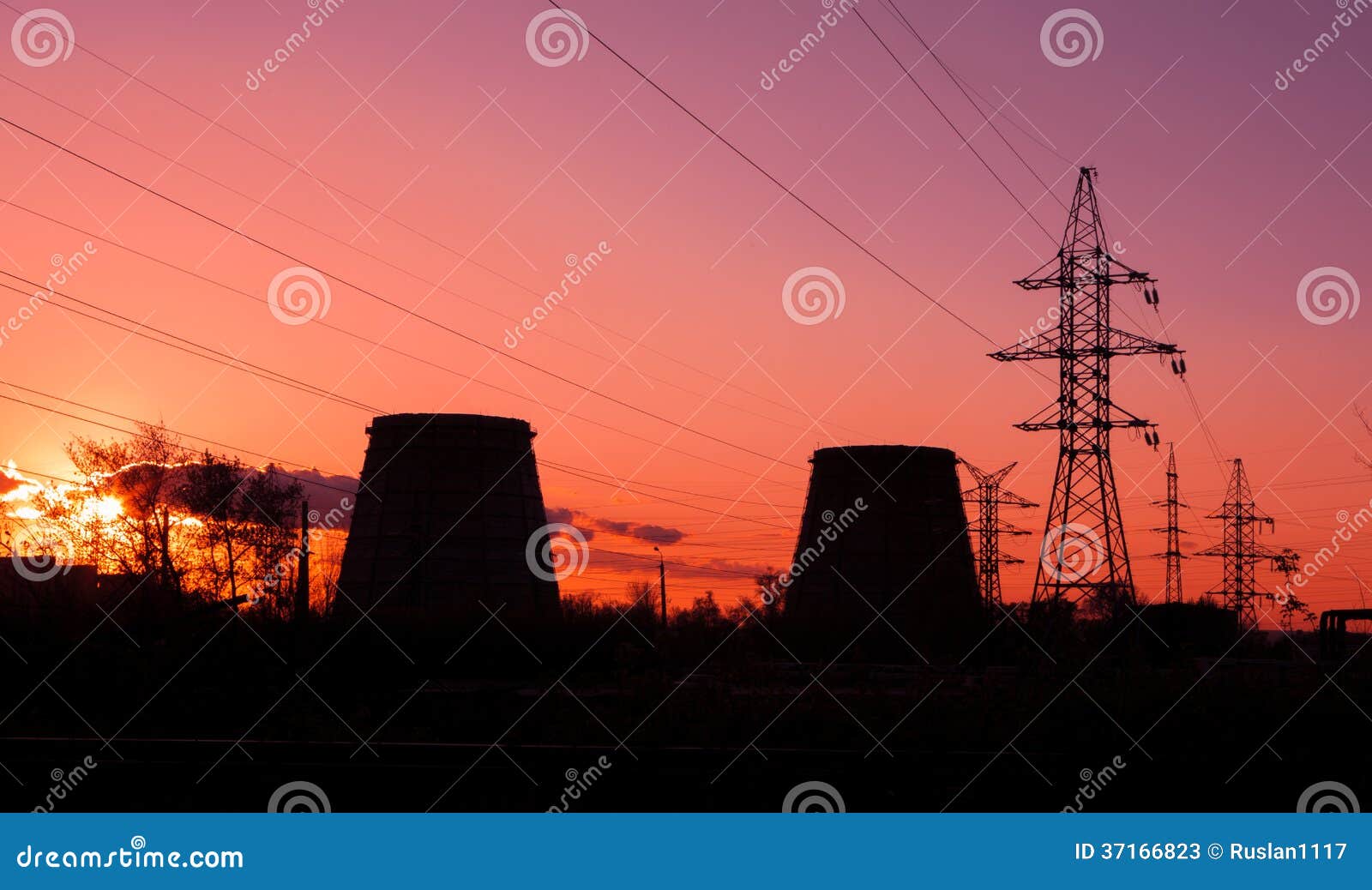 Transmission tower stock image. Image of high, generation - 37166823