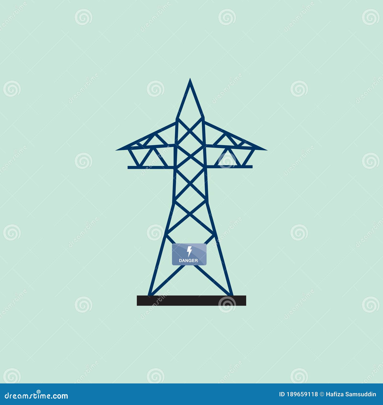 Transmission Tower. Vector Illustration Decorative Design Stock Vector ...