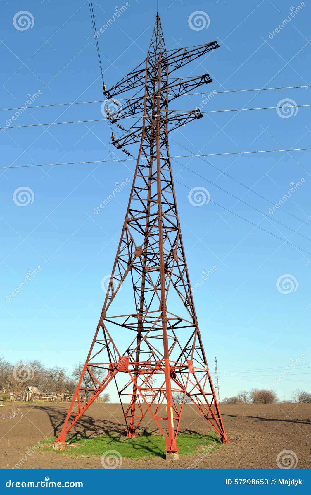 Transmission towers stock photo. Image of bright, electricity - 57298650