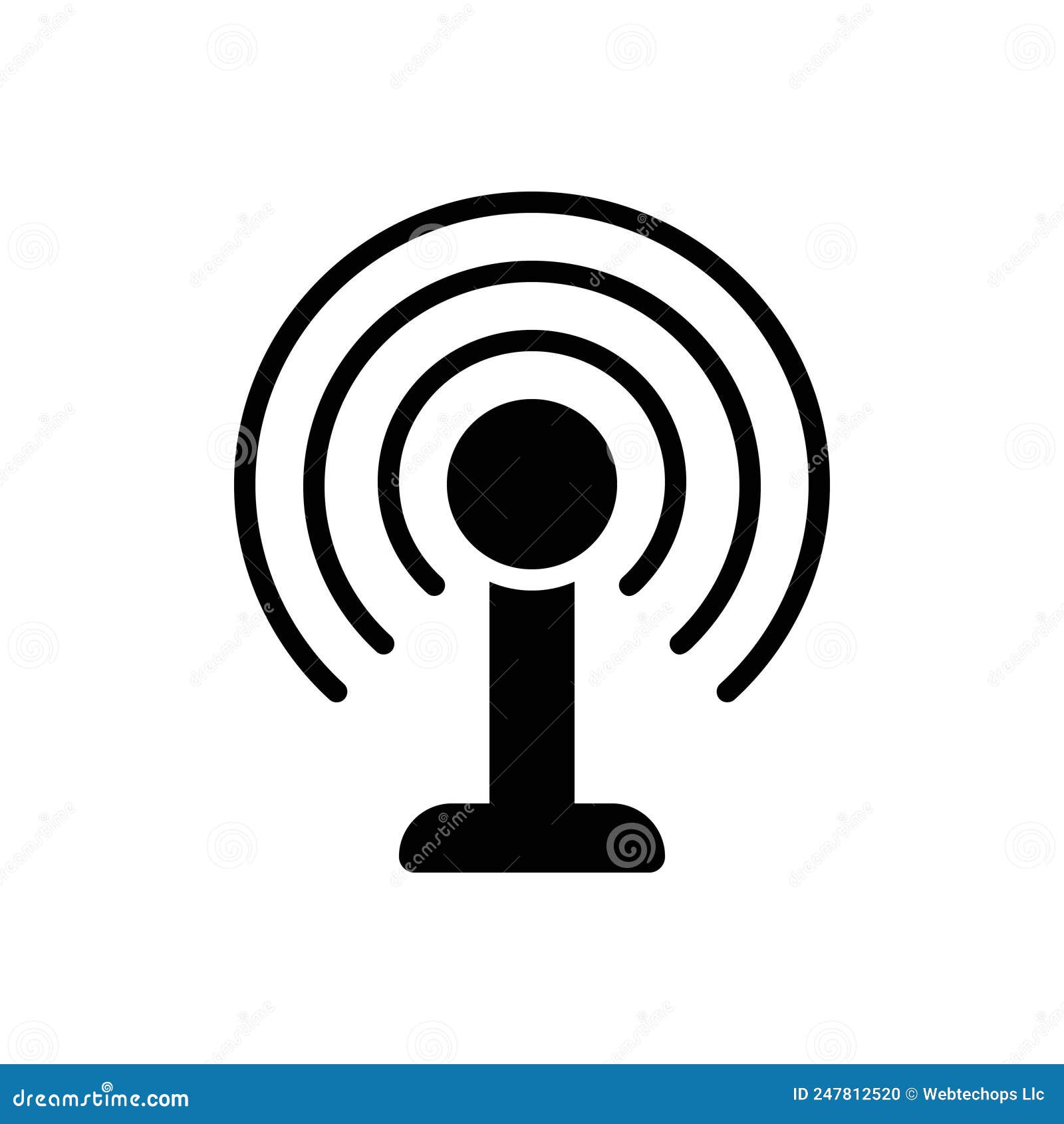 Black Solid Icon for Transmit, Signal and Receive Stock Vector ...