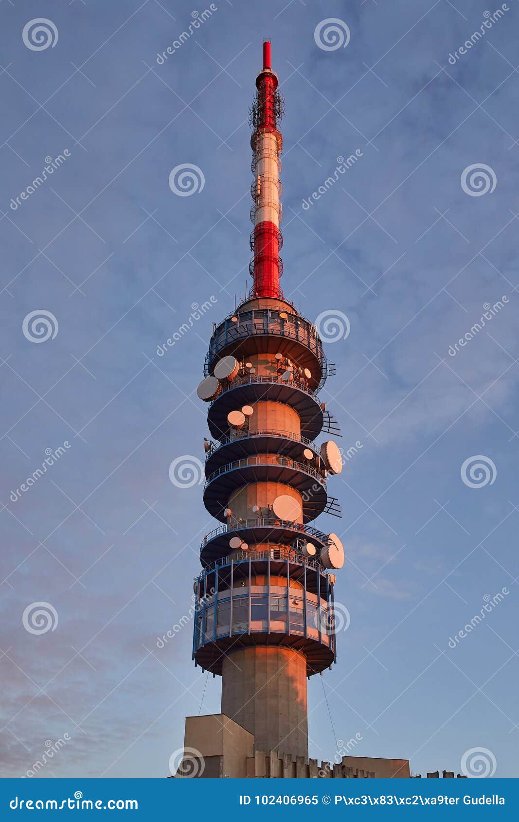 Transmitter Antenna Tower stock image. Image of industry - 102406965