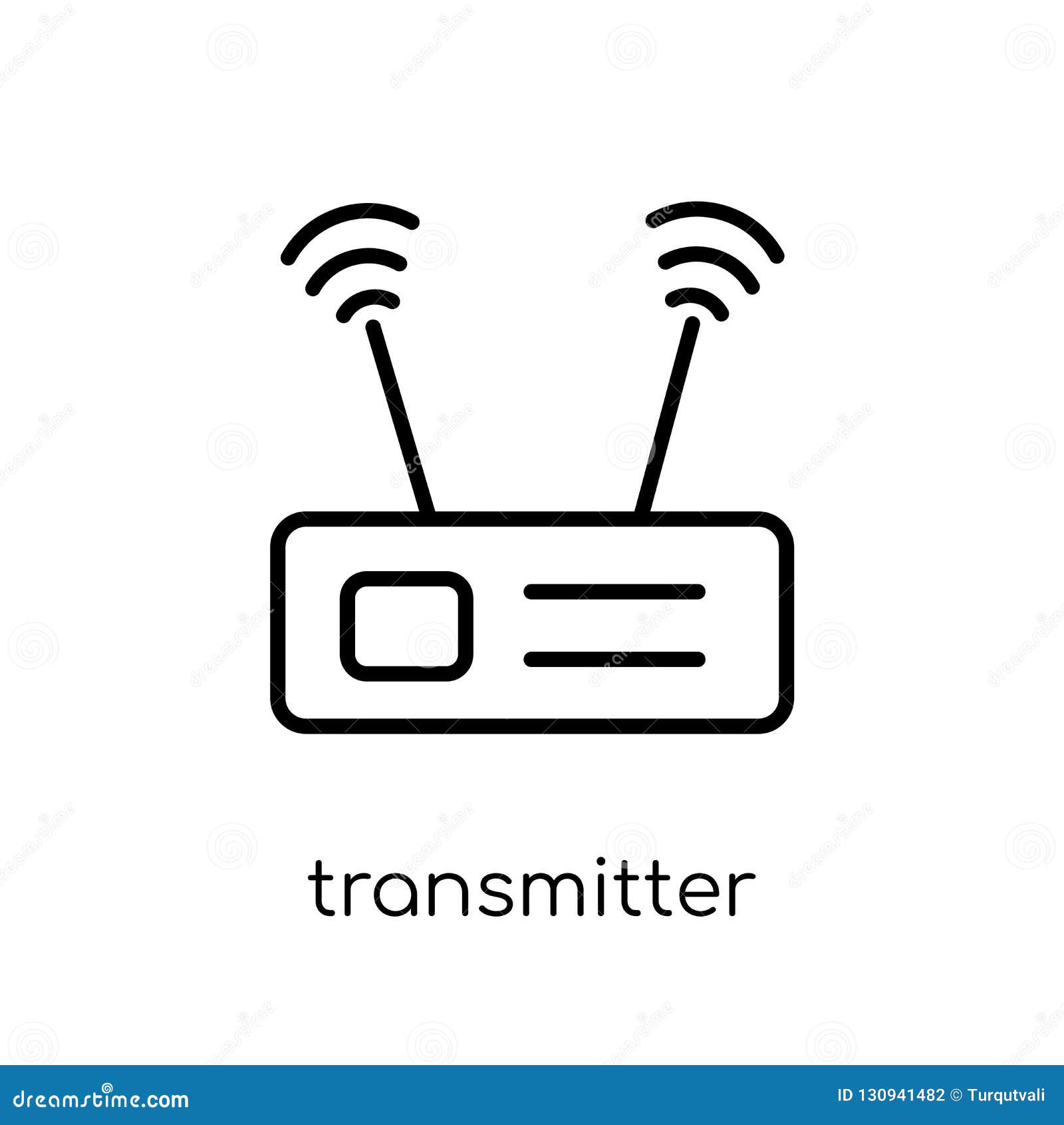 Transmitter Icon From Communication Collection Stock Vector