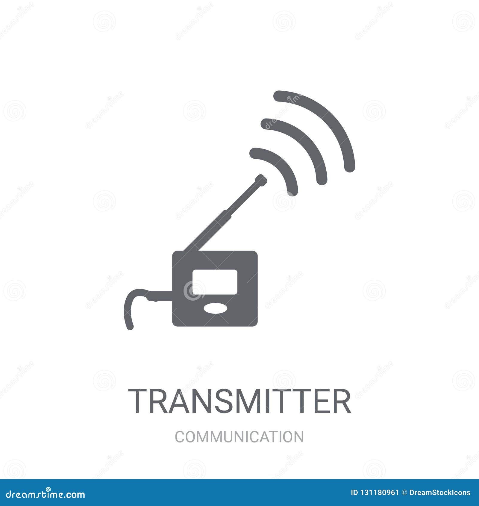 Transmitter Icon. Trendy Transmitter Logo Concept on White Background ...