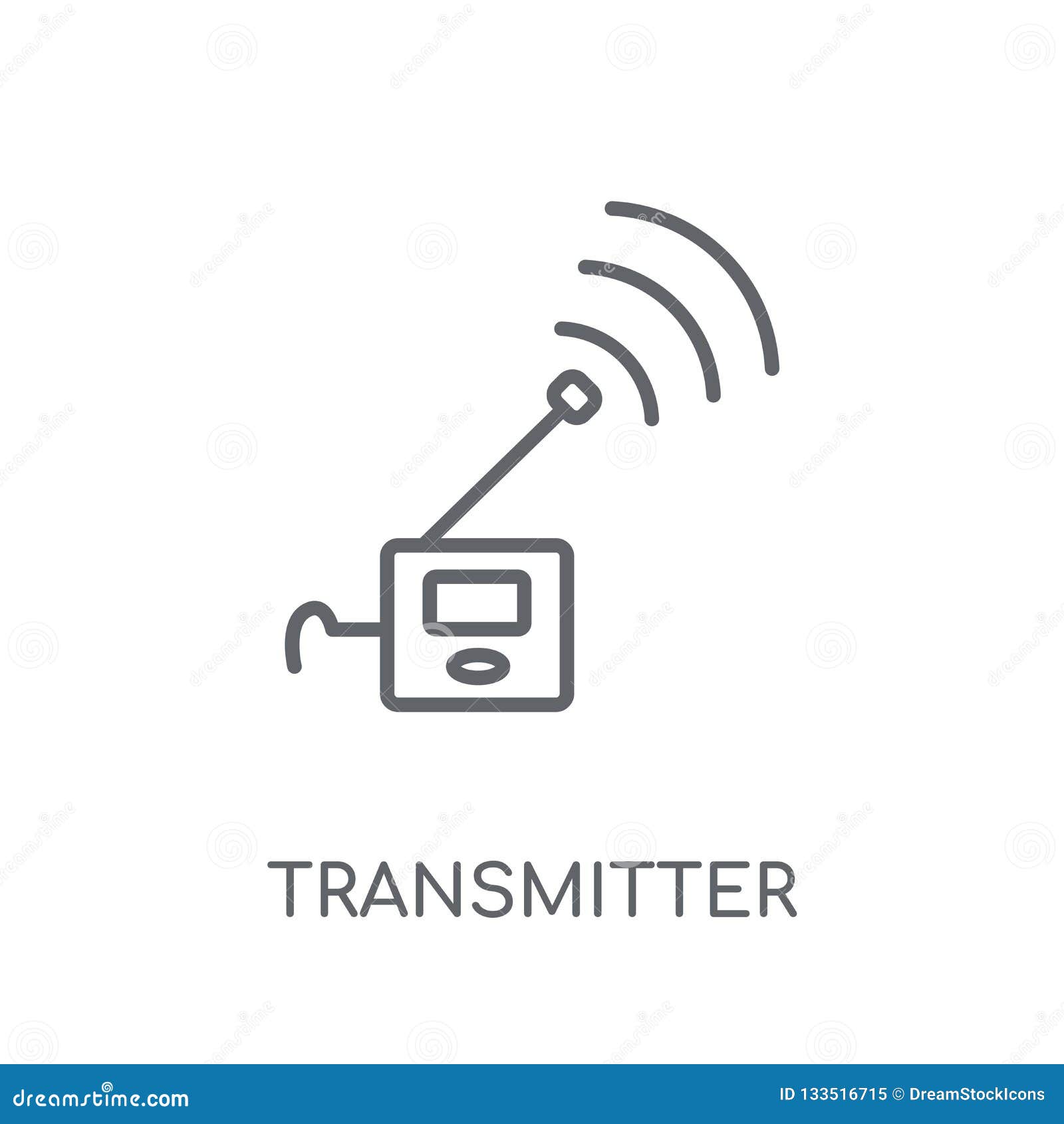 Linear Transmitter Icon From Comunation Outline Collection. Thin Line ...