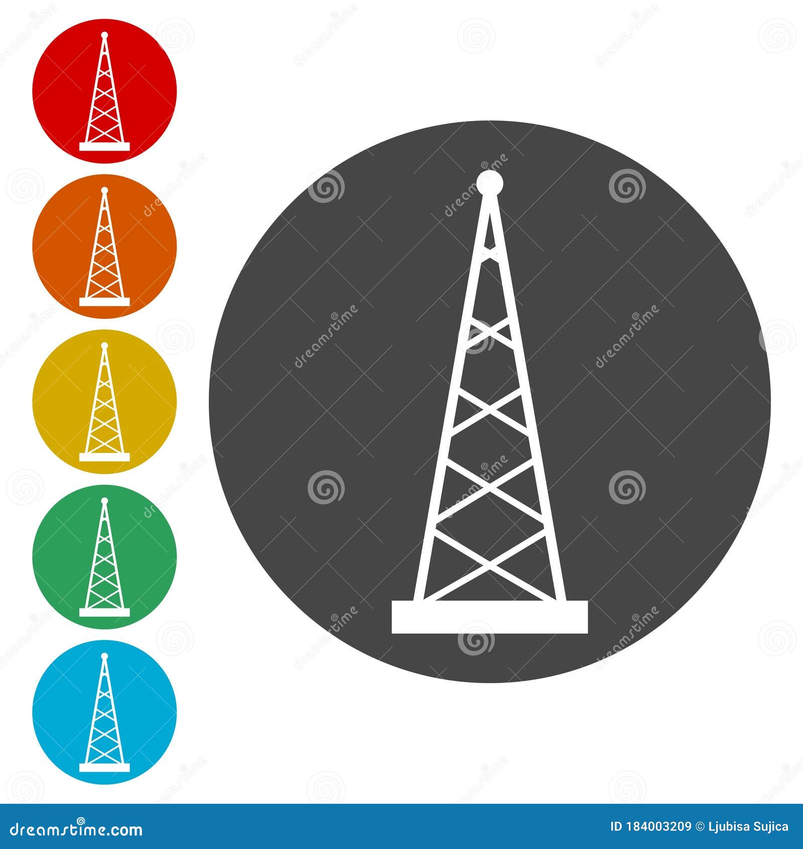 Transmitter Simple Icon, Transmitter Tower Icon Stock Vector ...