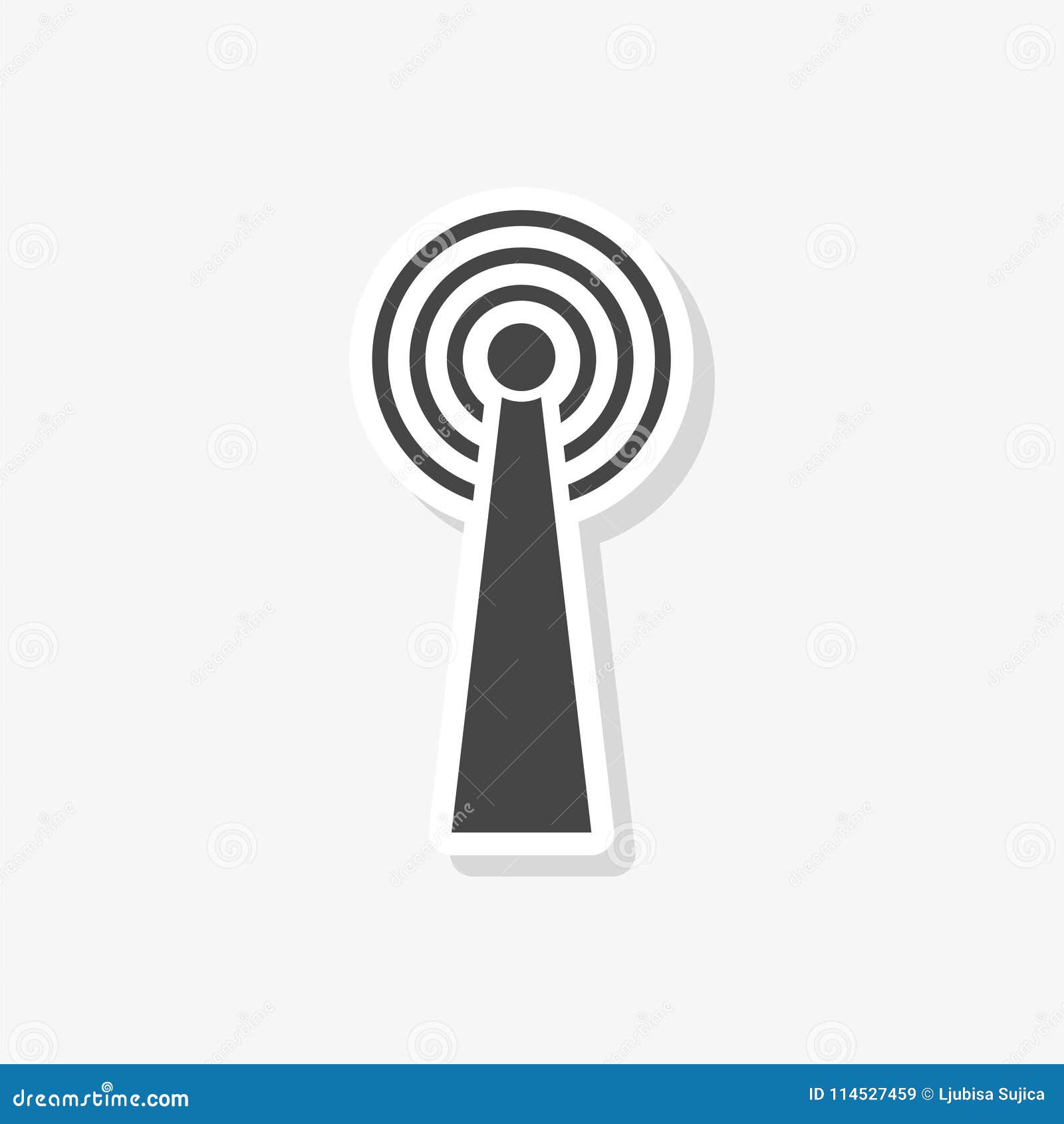 Transmitter Simple Sticker, Transmitter Tower Icon, Simple Icon Stock ...