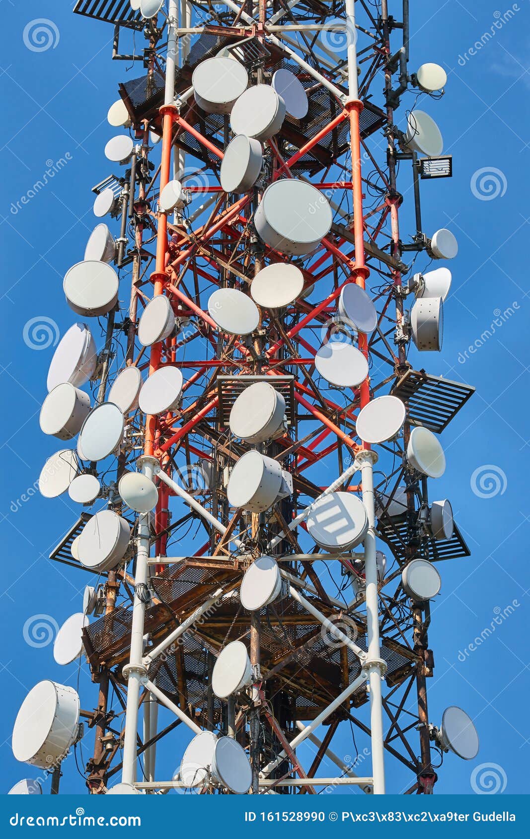 Transmitter tower detail stock photo. Image of metal - 161528990
