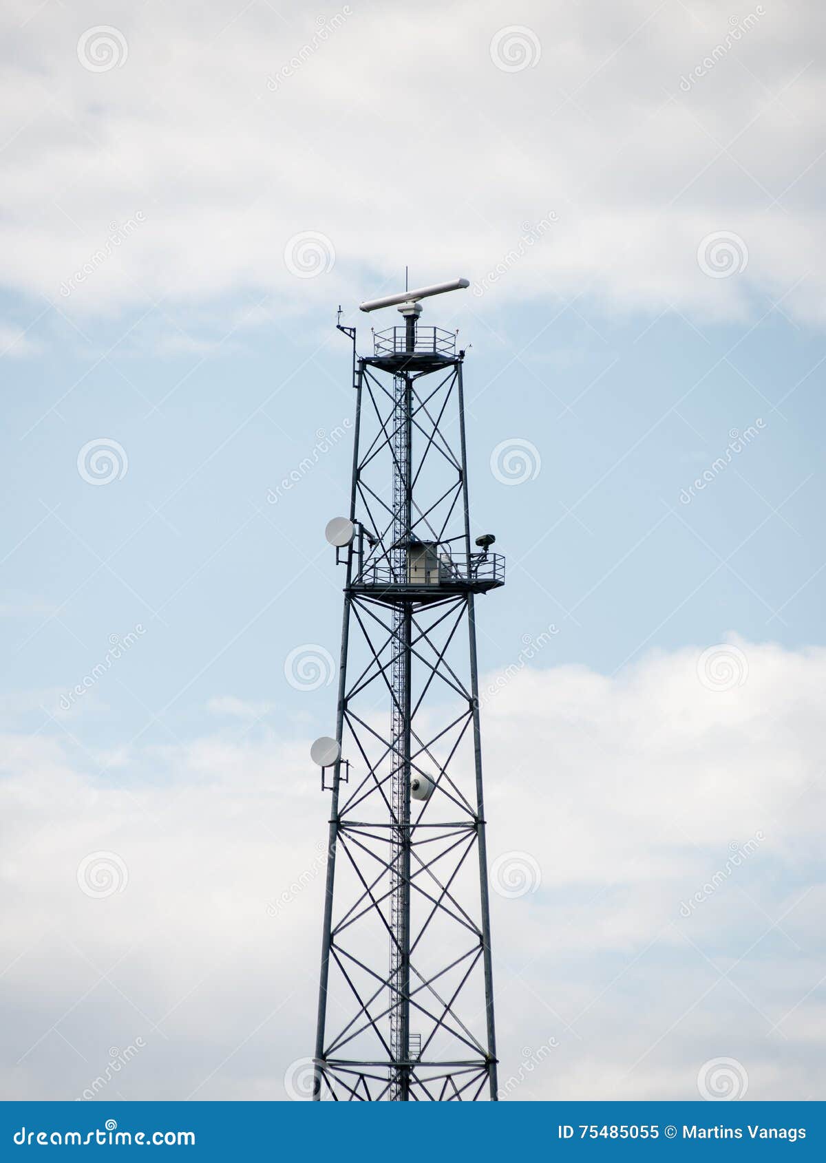 Tower Of Old Radar Station - Dome / Radome On Listening Station Stock ...