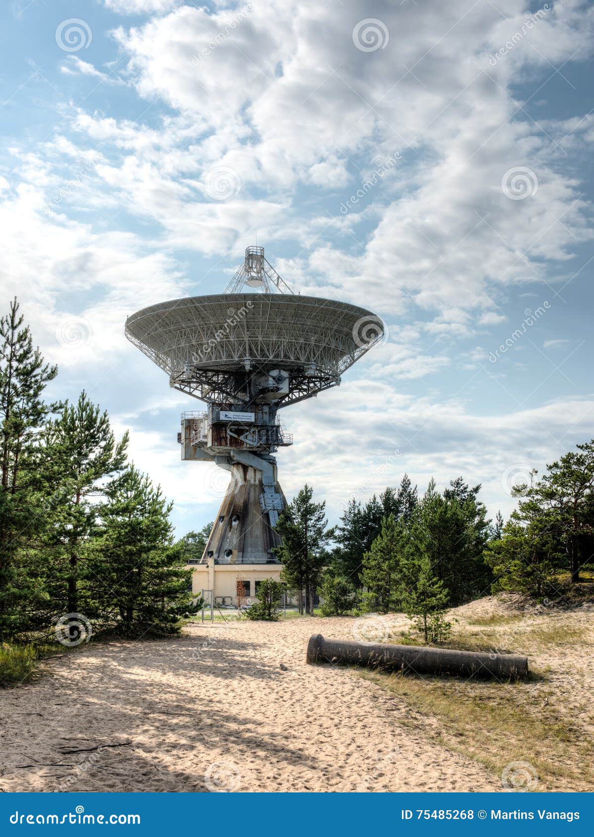 Tower Of Old Radar Station - Dome / Radome On Listening Station Stock ...