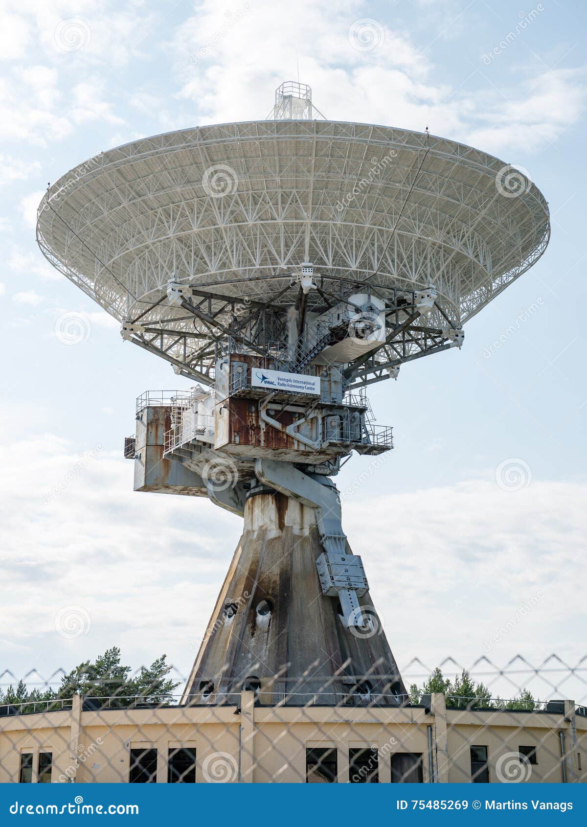 Tower Of Old Radar Station - Dome / Radome On Listening Station Stock ...