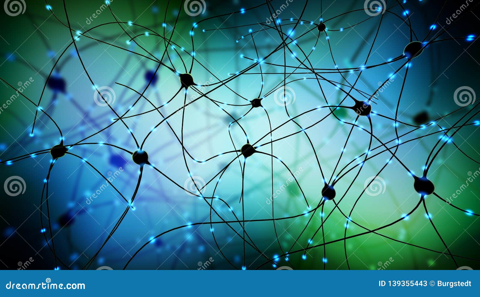 Synapse And Neuron Cells Sending Electrical Chemical Signals. Digital ...