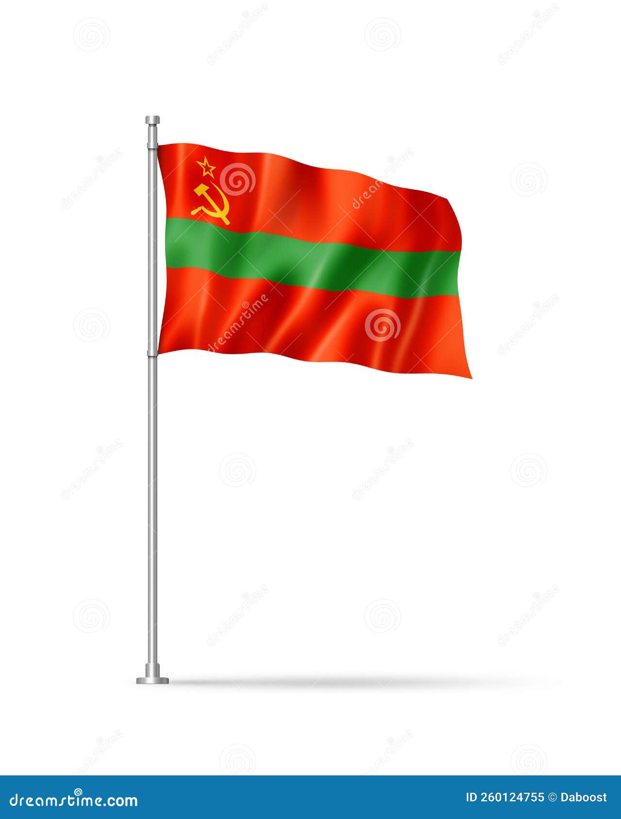 Transnistria Flag Isolated on White Stock Illustration - Illustration ...
