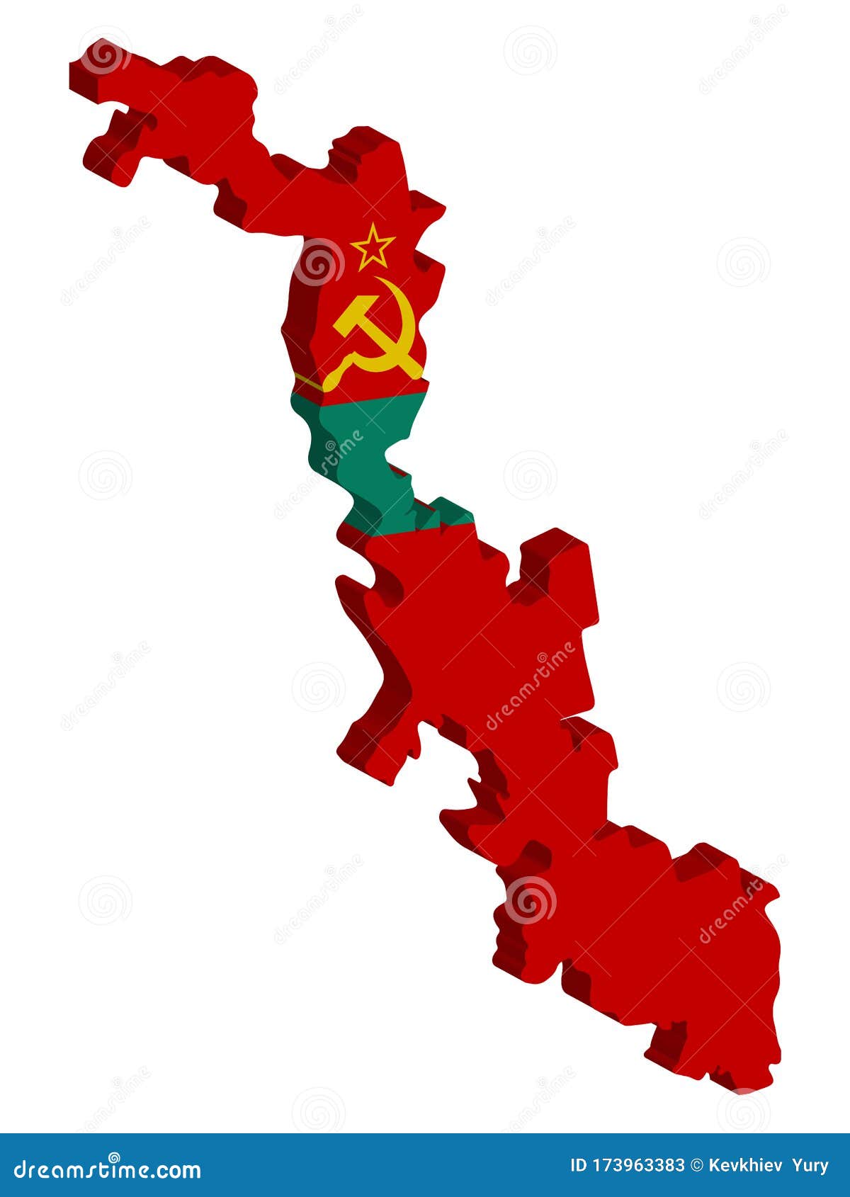 Transnistria Map Flag 3D Vector Illustration Eps 10 Stock Vector ...