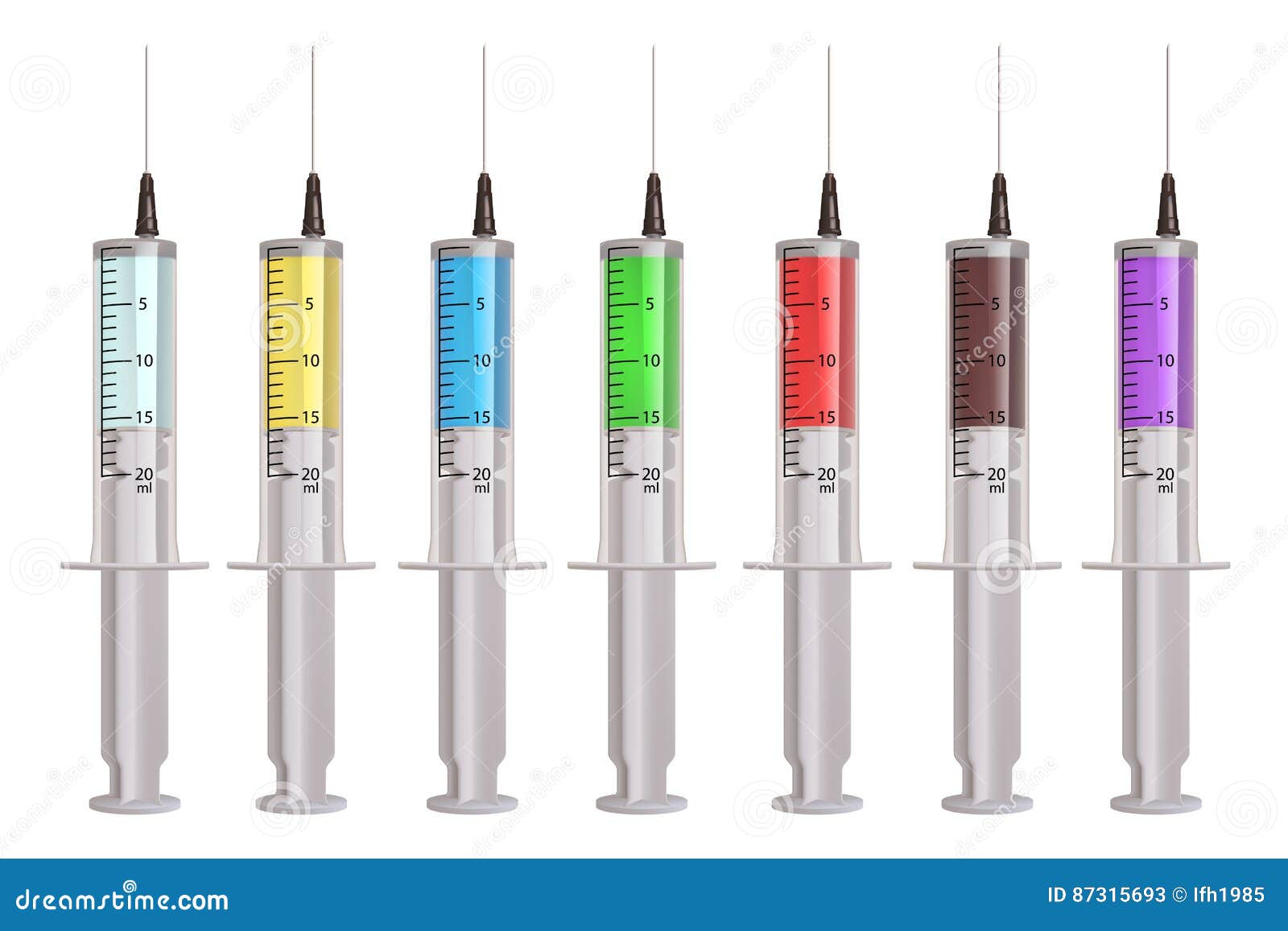 Transparante spuit op wit vector illustratie. Illustration of ...