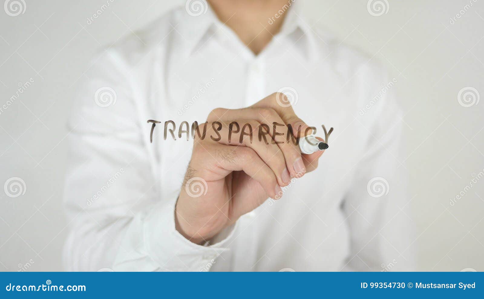 Transparantie, Op Glas Wordt Geschreven Dat Stock Foto - Image of ...