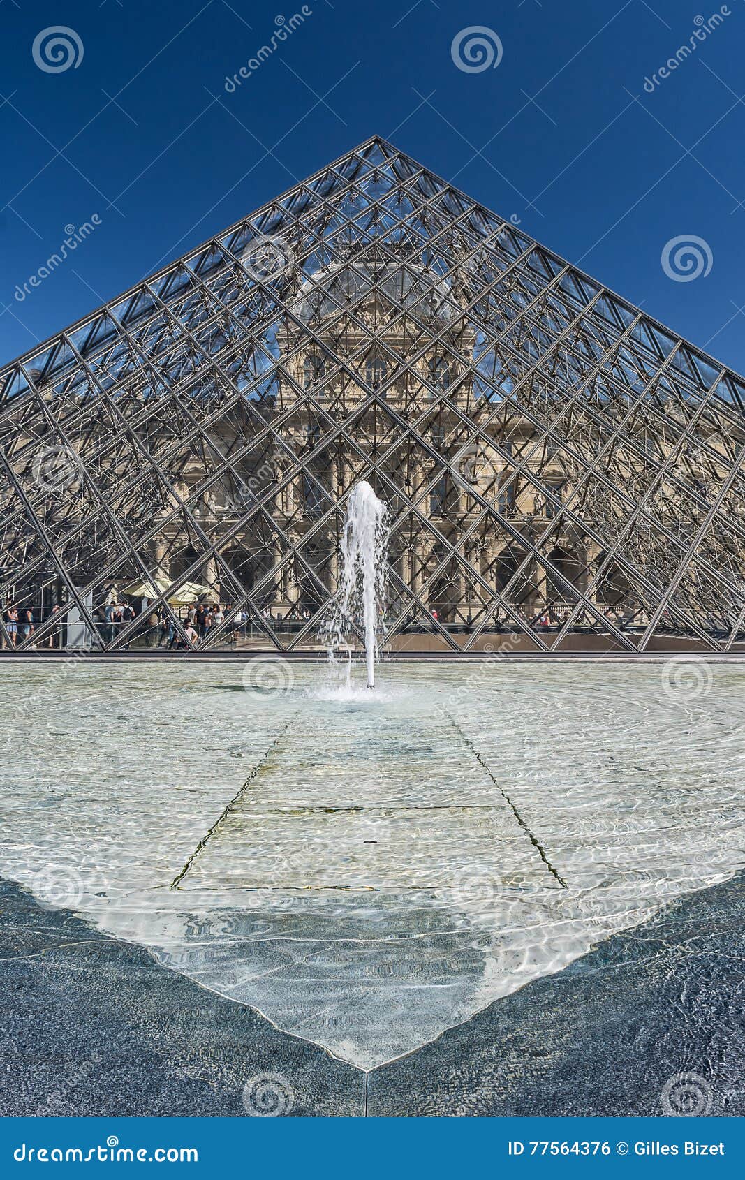 The Louvre Palace And The Pyramid Editorial Image | CartoonDealer.com ...