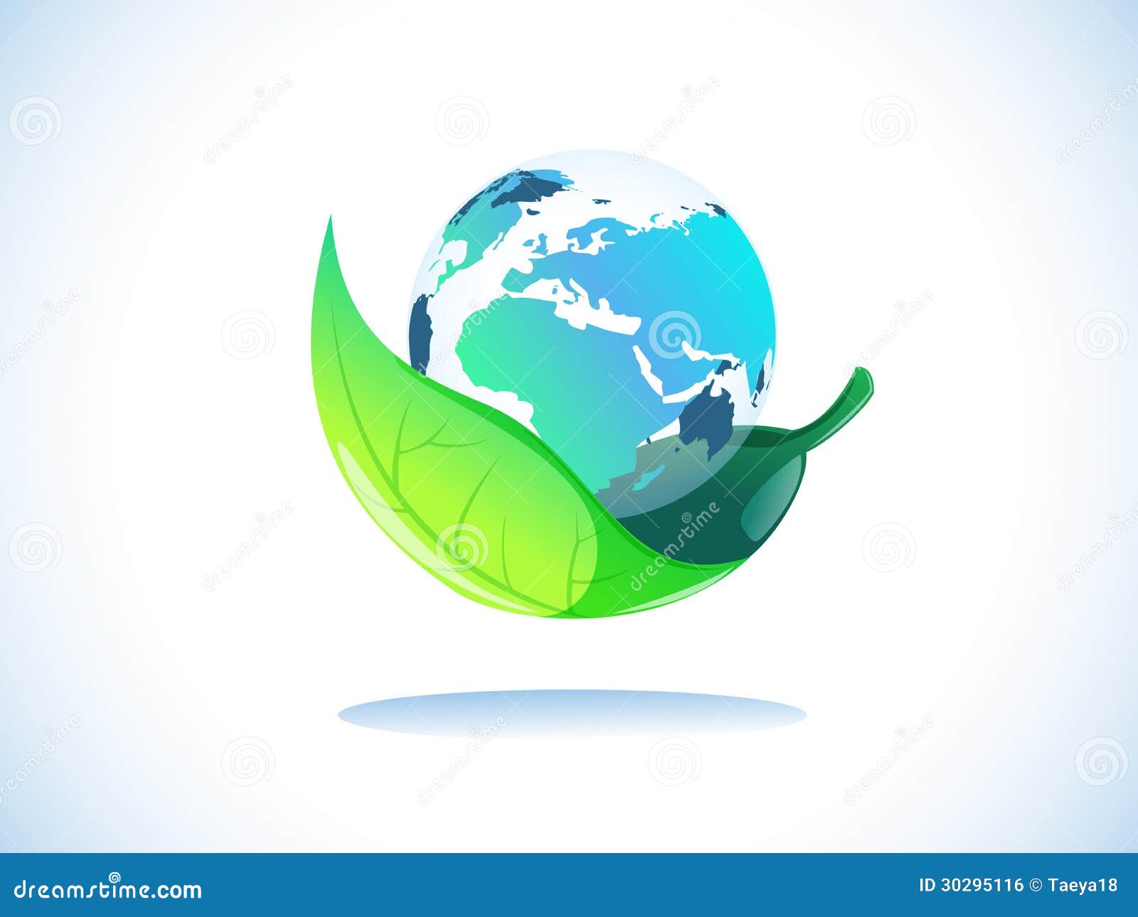 Earth in leaf stock illustration. Illustration of graphic - 30295116