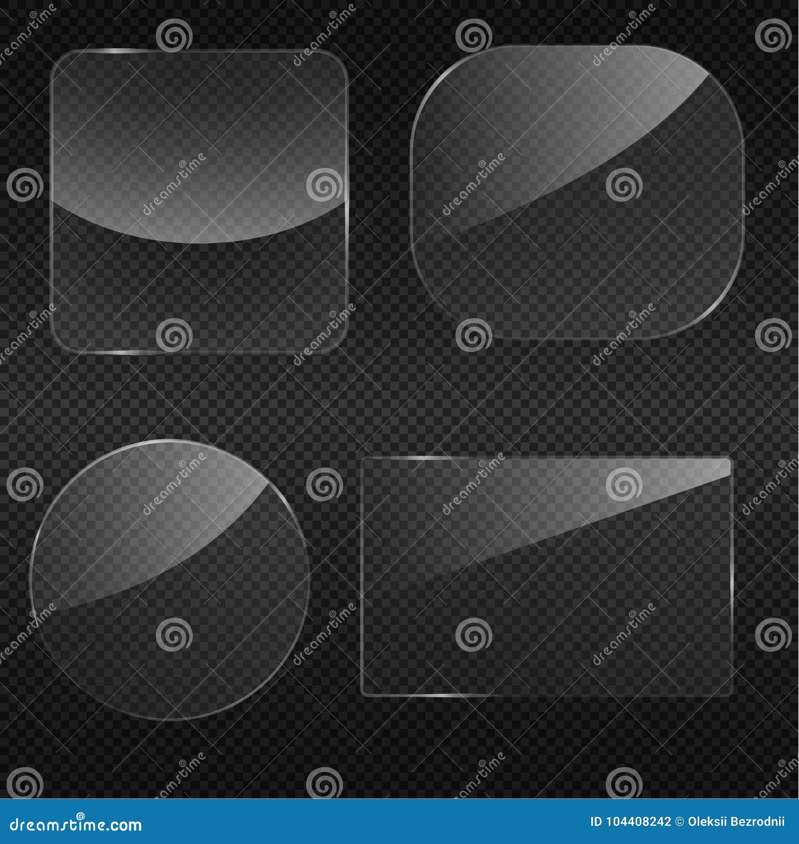 Transparency Glass Frame Vector Stock Vector - Illustration of glowing ...