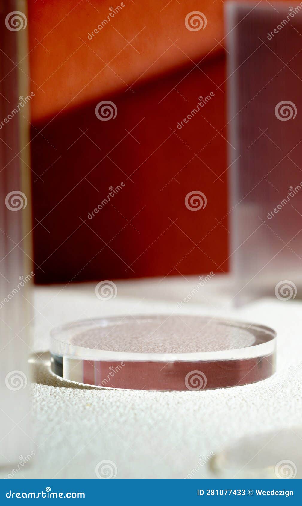 Transparency Glass Pedestal Product Display Modern Background Light and ...