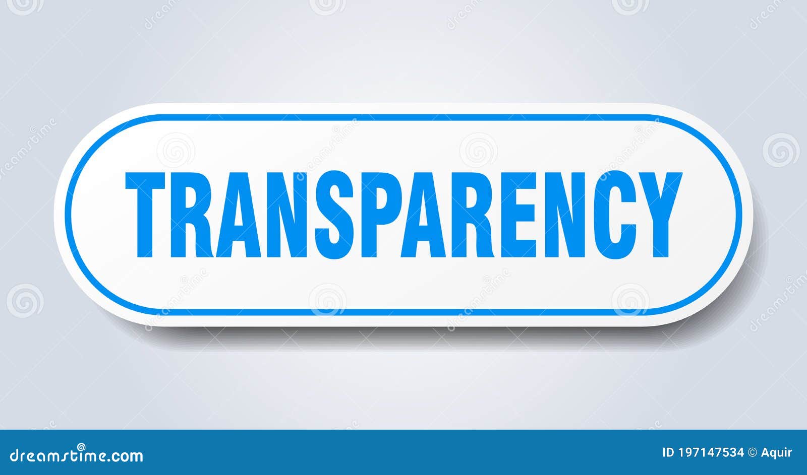 Transparency Sign. Rounded Isolated Button. White Sticker Stock Vector ...