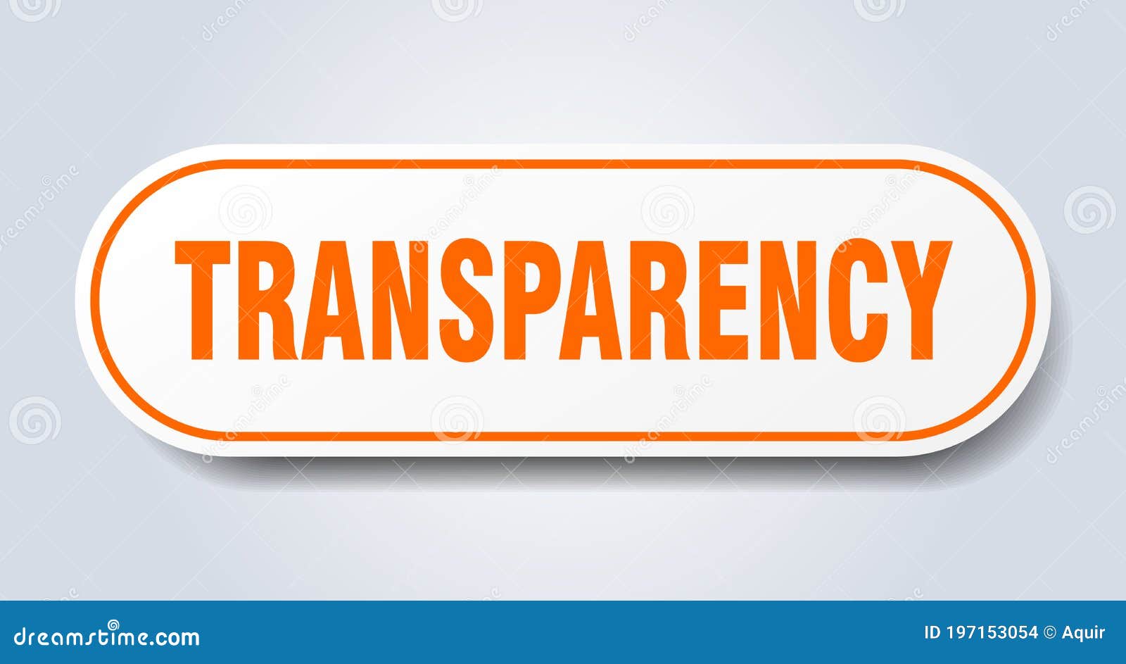 Transparency Sign. Rounded Isolated Button. White Sticker Stock Vector ...