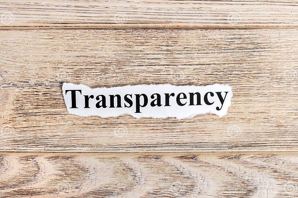 Transparency Text on Paper. Word Transparency on Torn Paper Stock Photo ...