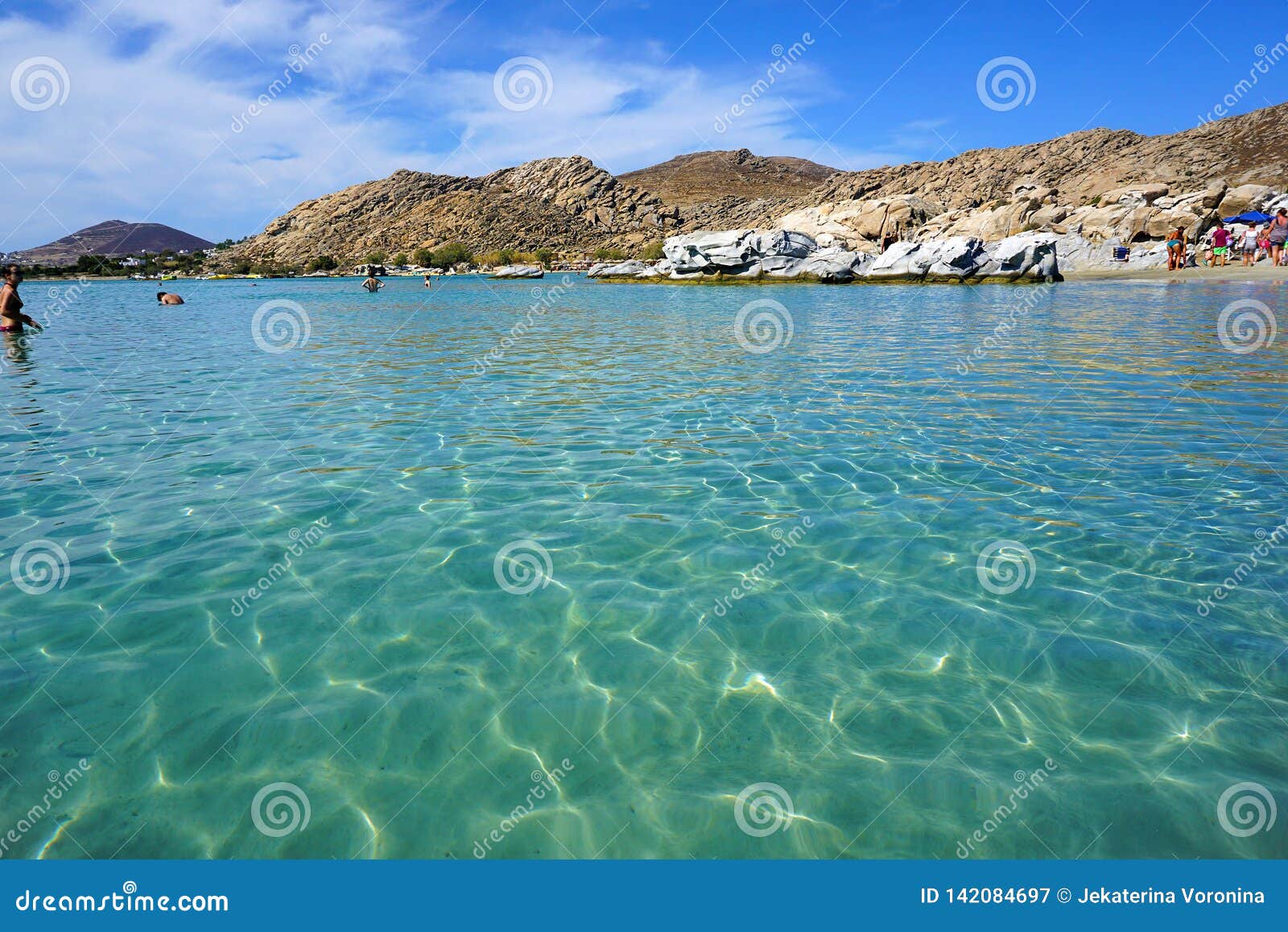 The Transparency of the Turquoise Water of Kolimbithres Beach on the ...