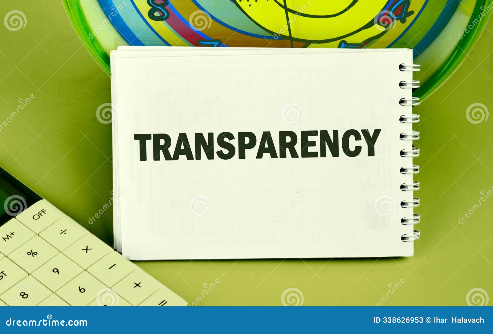 TRANSPARENCY Word Alphabet Letters in the Notebook, the Front View ...