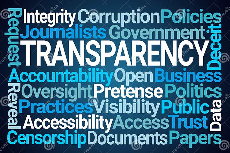 Transparency Word Cloud stock illustration. Illustration of policies ...