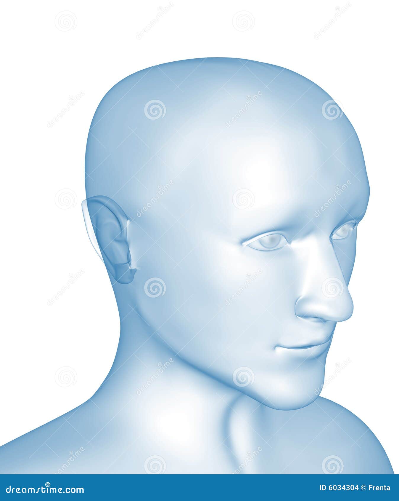 Transparent 3d Head of the Man - X-ray Stock Illustration ...