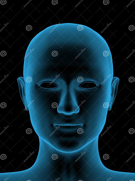 Transparent 3d Head of the Person - X-ray Stock Illustration ...