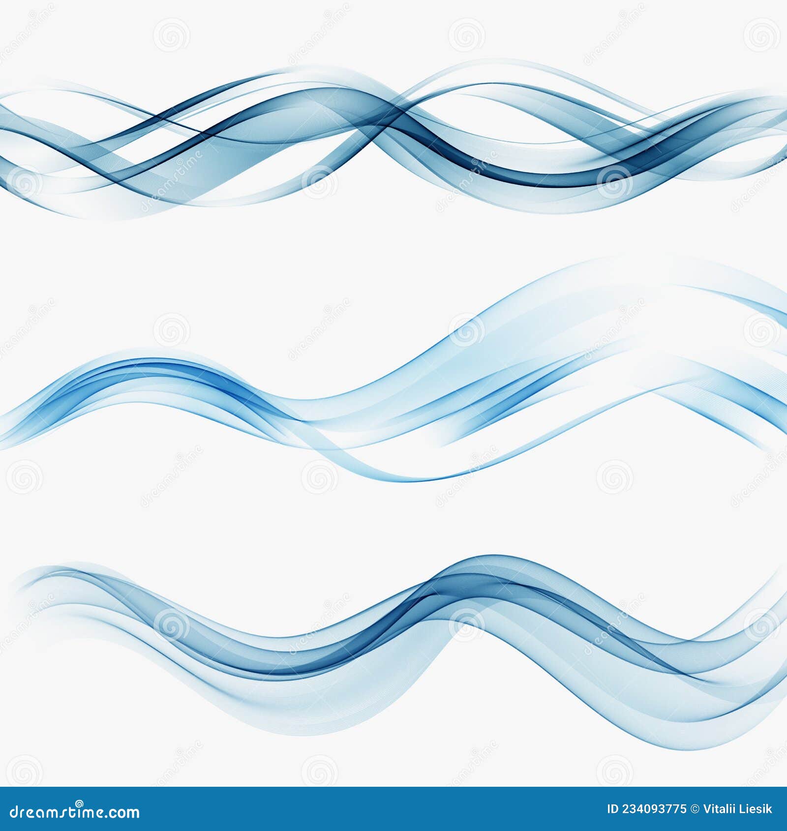 Transparent Abstract Waves Vector Set with Abstract Waves. Stock Vector ...