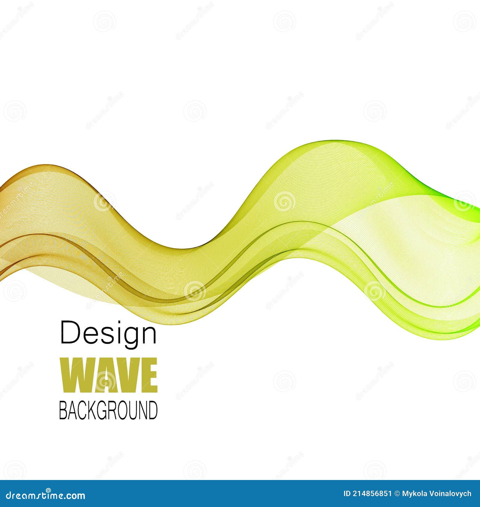 Transparent Abstract Yellow Wave. Layout for Advertising Stock Vector ...