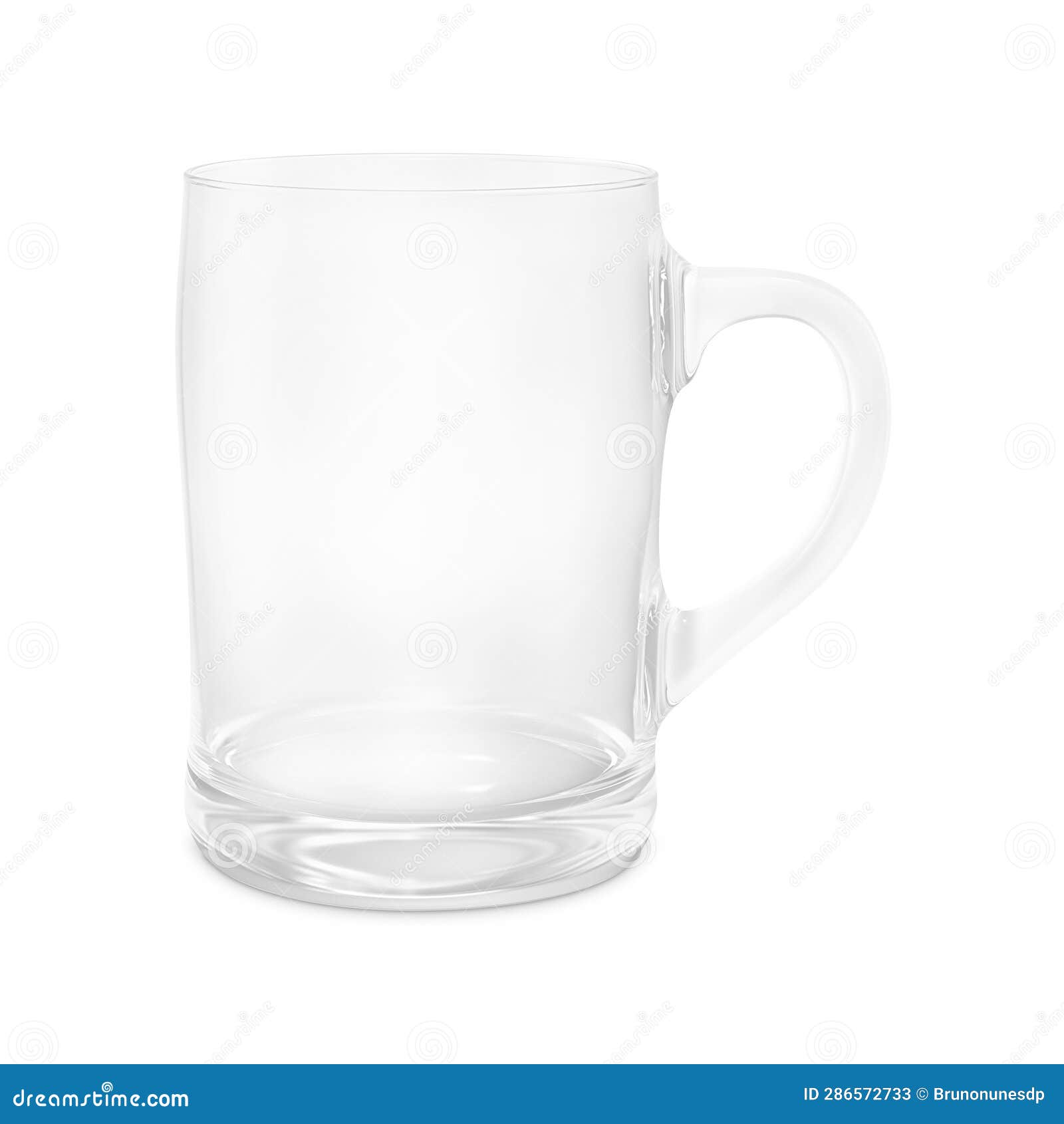 Transparent Acrylic Mug Mockup Isolated on White Background Stock ...