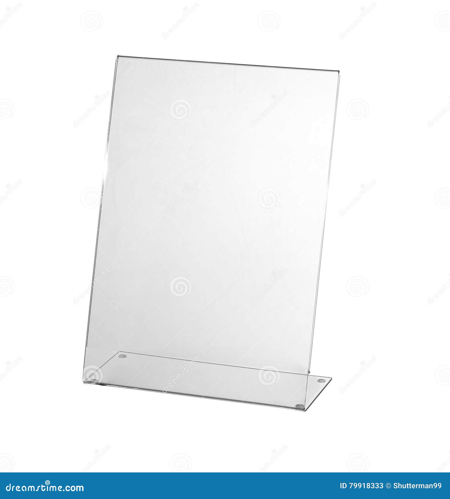 Transparent Acrylic Table Stand Display for Menu Isolated, White ...