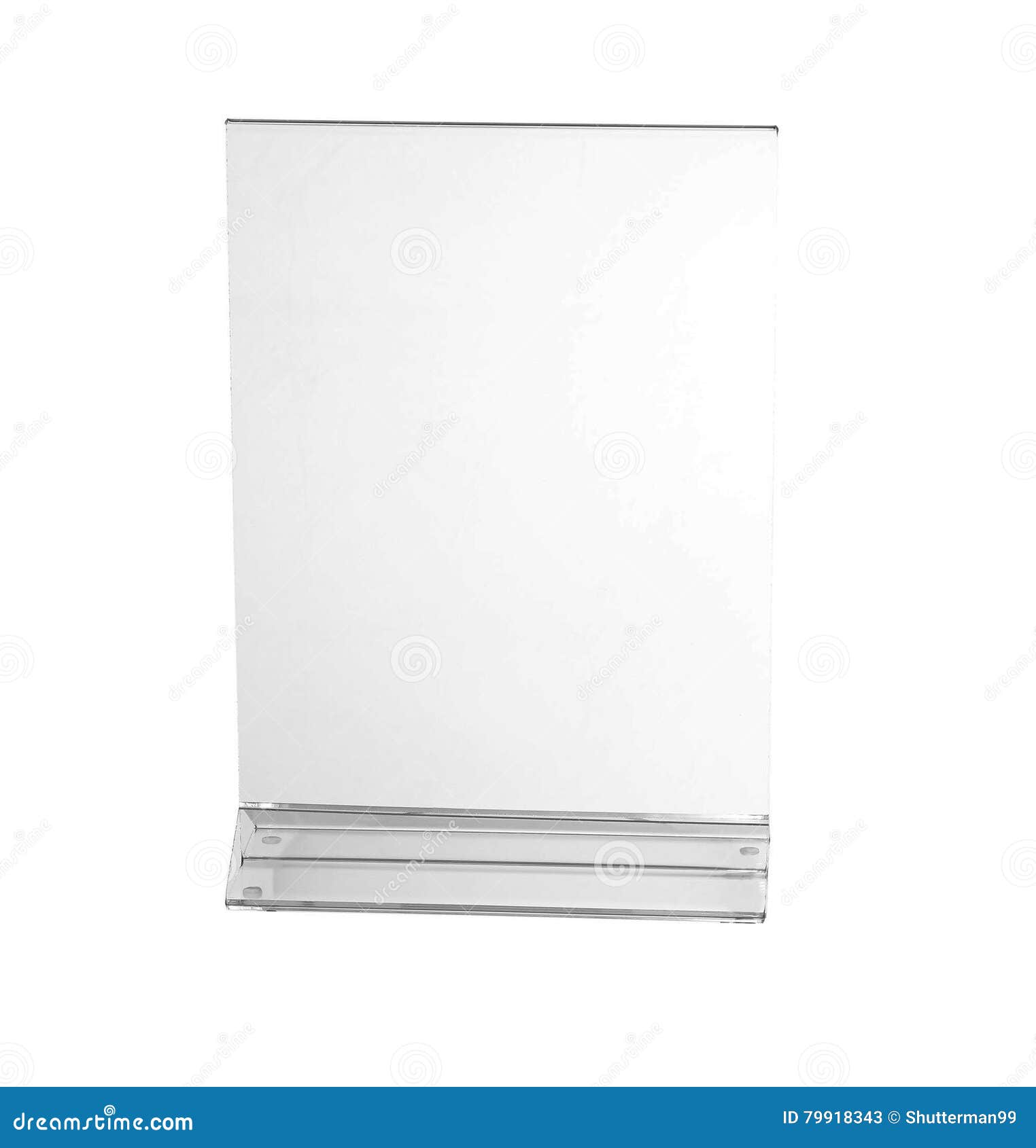 Transparent Acrylic Table Stand Display for Menu Isolated, White ...