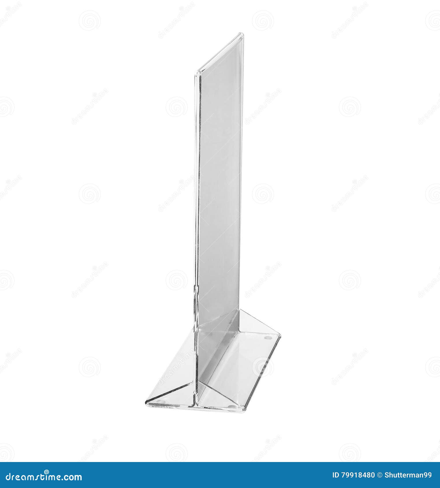 Transparent Acrylic Table Stand Display for Menu Isolated, White ...