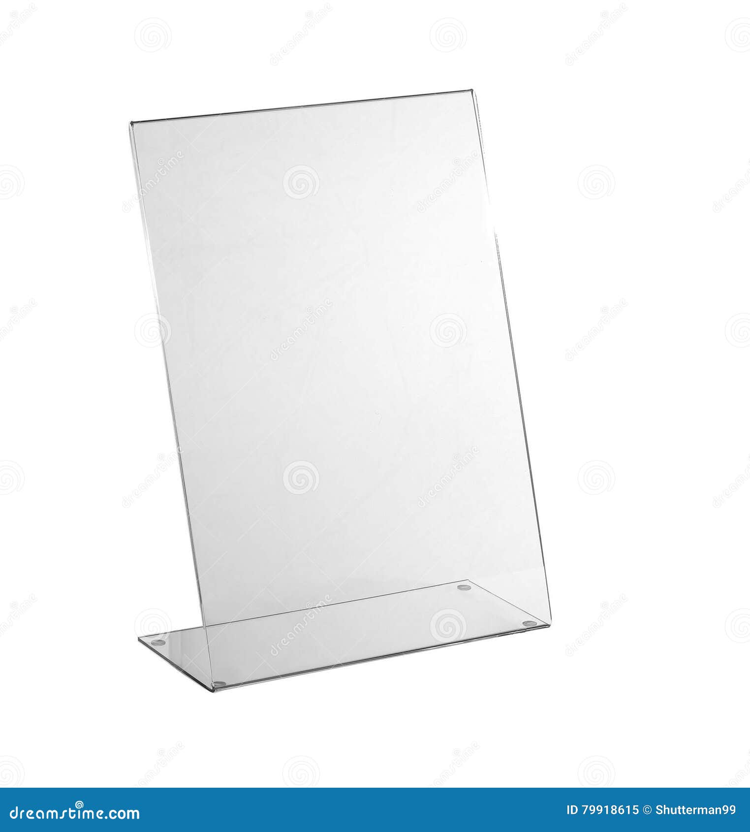 Transparent Acrylic Table Stand Display for Menu Isolated, White ...
