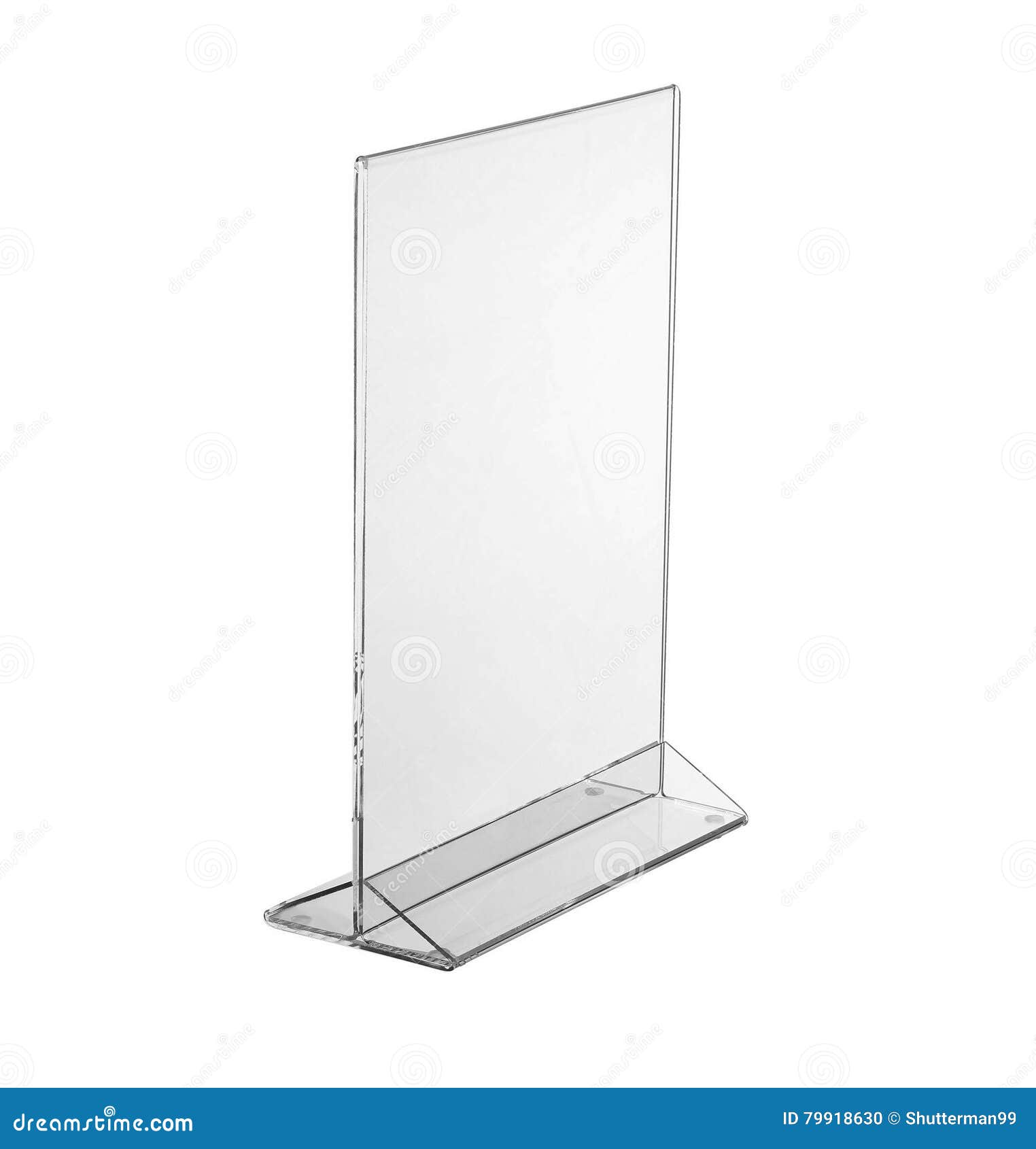 Transparent Acrylic Table Stand Display for Menu Isolated, White ...