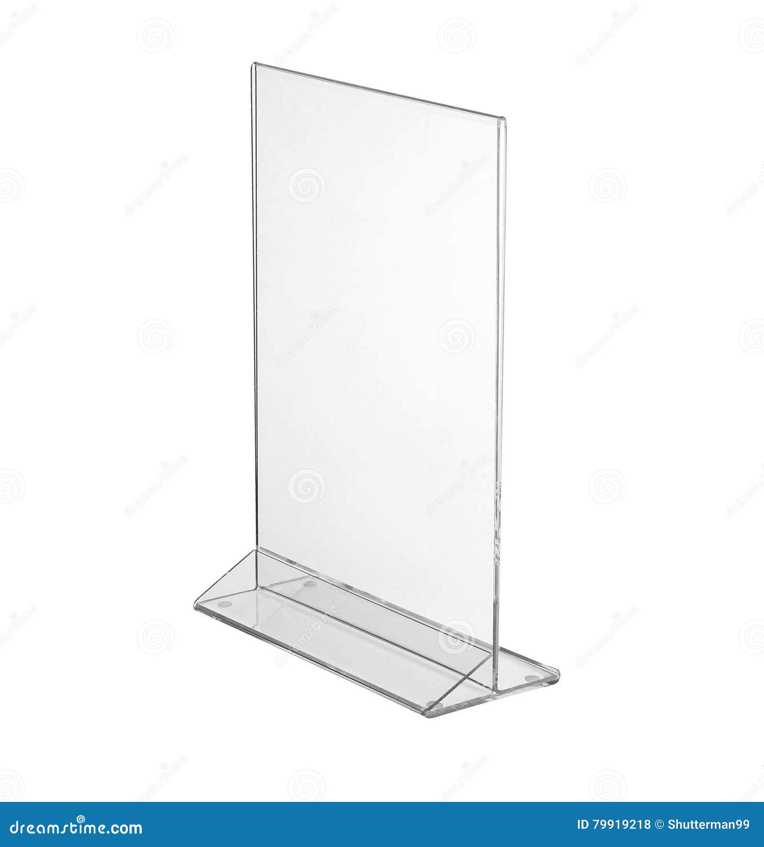 Transparent Acrylic Table Stand Display for Menu Isolated, White ...
