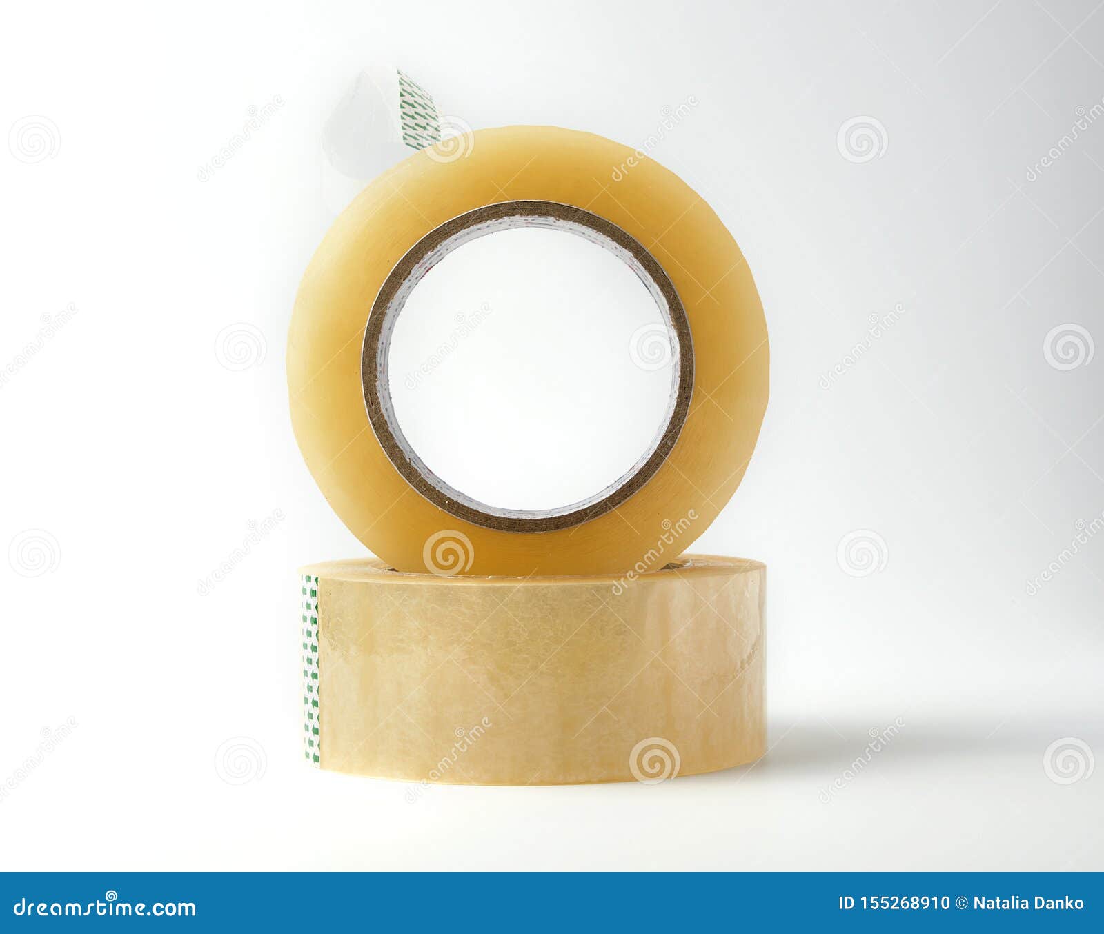 Transparent Adhesive Tape on a White Background Stock Photo - Image of ...