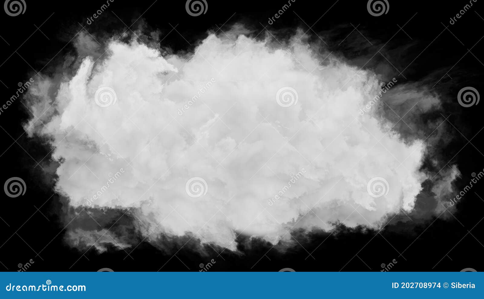 Cloud in the Center of the Frame, Floating Cloud on a Transparent ...