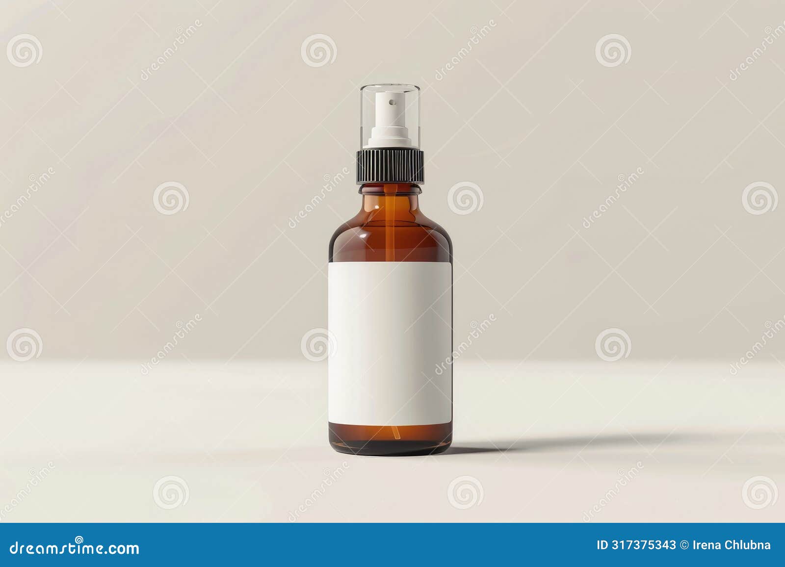 Transparent Amber Spray Bottle with Clear Color Liquid Inside Stock ...