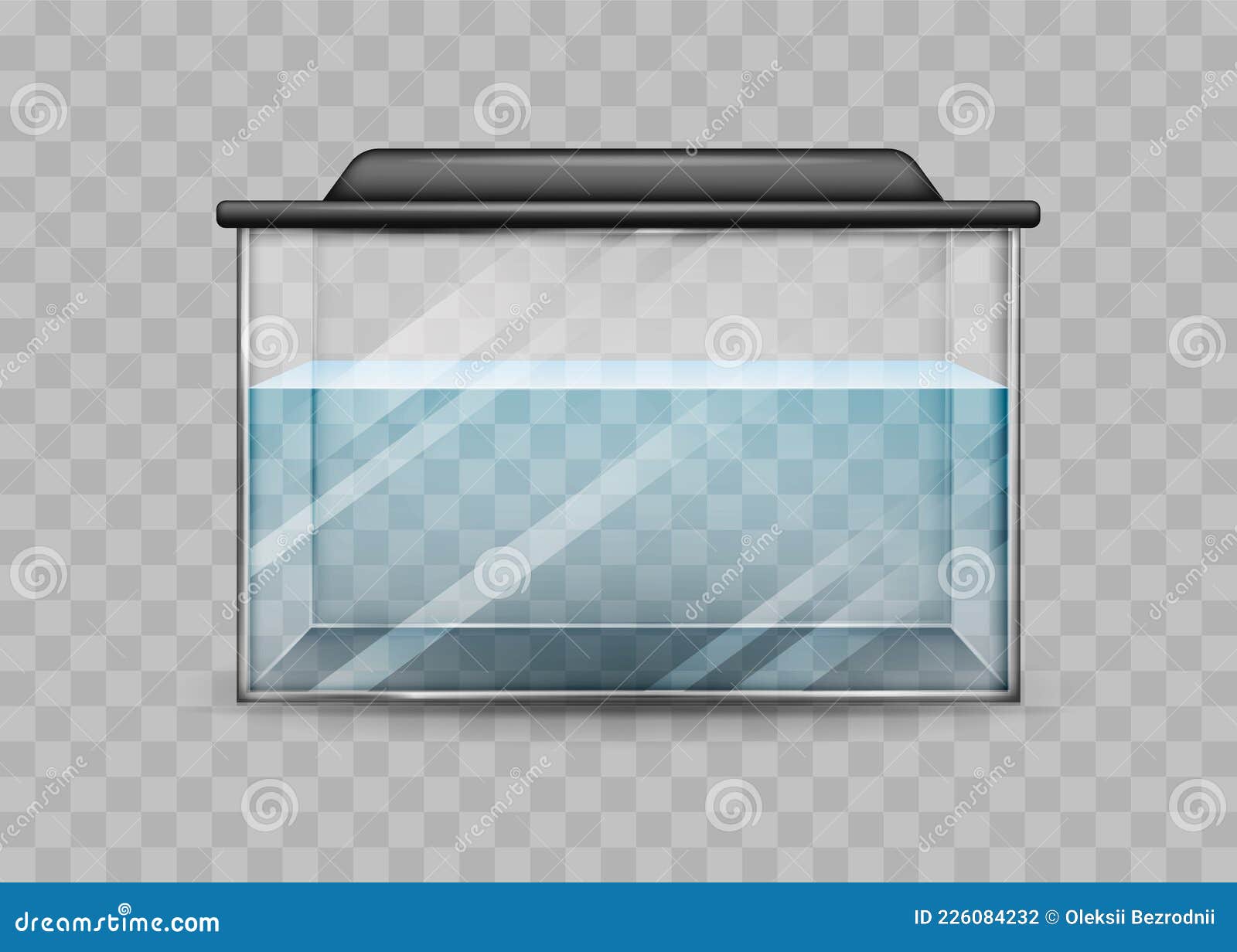 Transparent Aquarium with Water Isolated Template Stock Vector ...