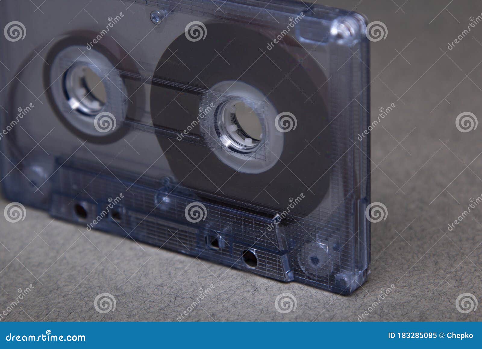 Transparent Audio Cassette Tape Orange Background. Front, View Stock ...